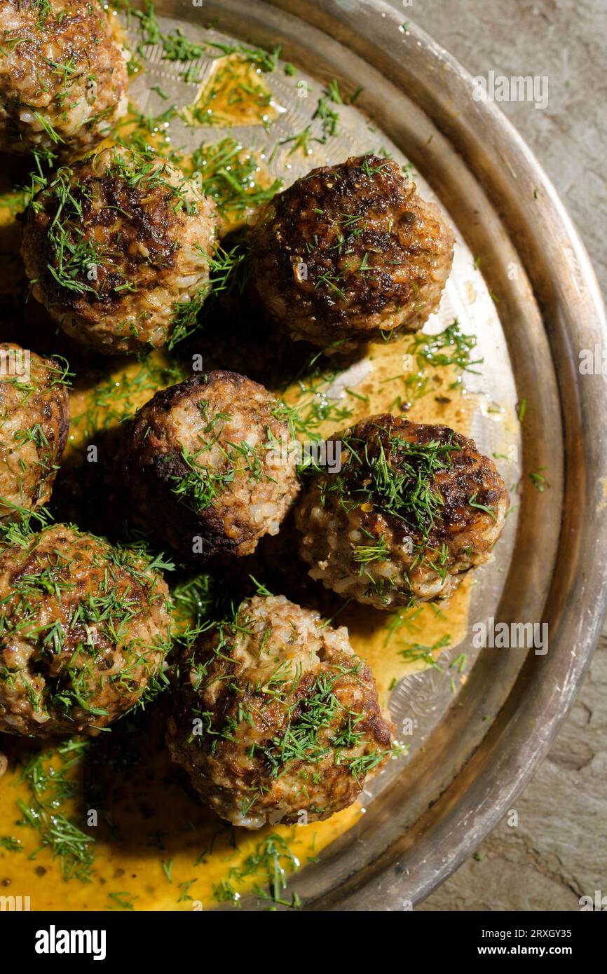 This image released by Milk Street shows a recipe for beef and rice ...