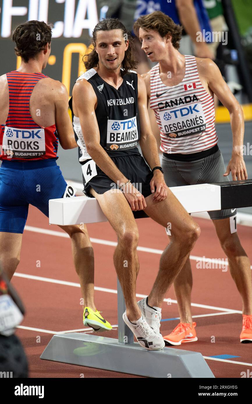 George Beamish of New Zealand competing in the 3000m steeplechase on ...