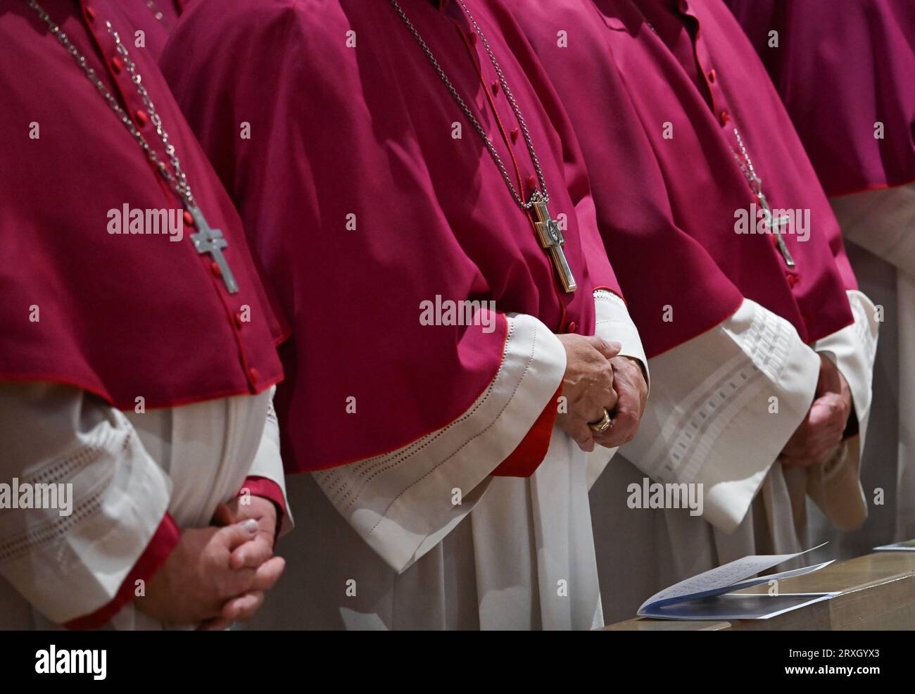 Wiesbaden, Germany. 25th Sep, 2023. Members of the German Bishops ...