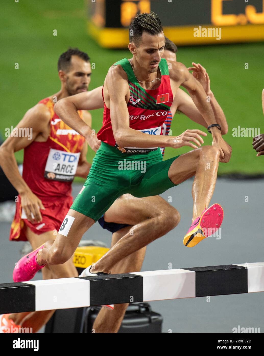 Soufiane El Bakkali of Morocco competing in the 3000m steeplechase on ...
