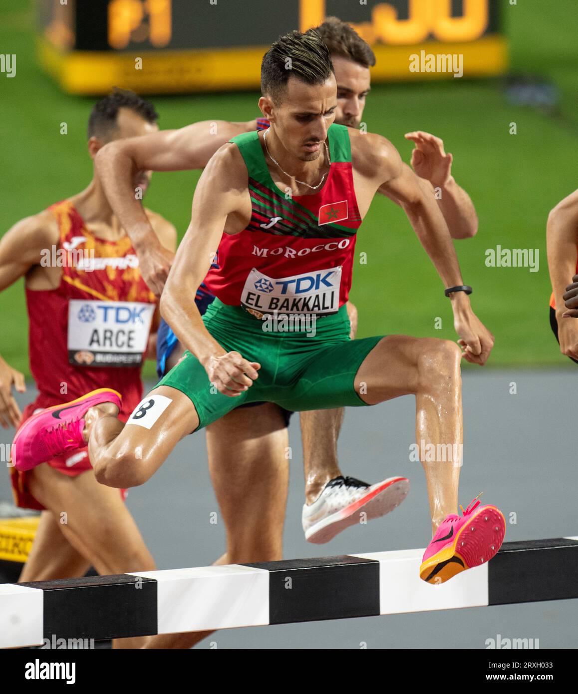 Soufiane El Bakkali of Morocco competing in the 3000m steeplechase on ...