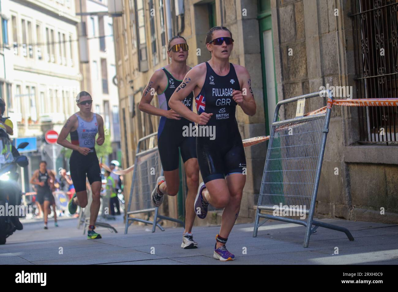 Pontevedra, Spain. 24th Sep, 2023. British triathlete, Jessica Fullagar ...