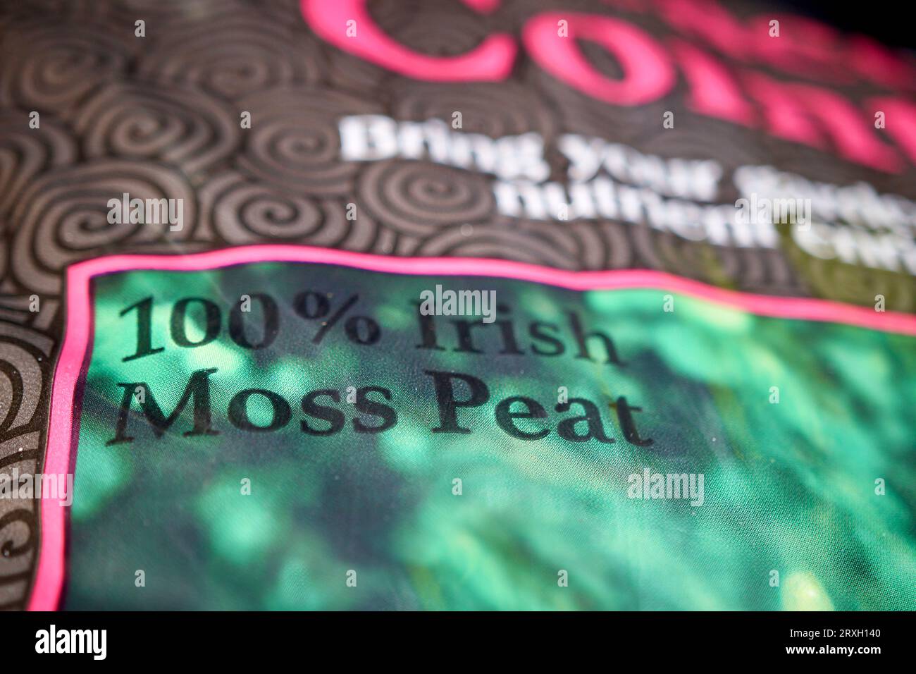 100% Irish Moss Peat compost Stock Photo - Alamy