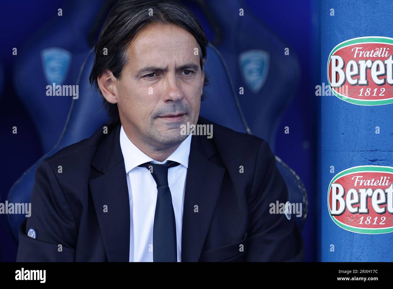 Inter’s italian coach Simone Inzaghi during the Serie A football match ...