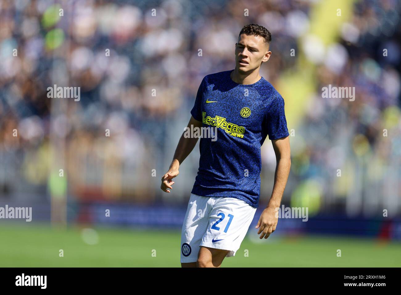 Inter’s Albanian midfielder Kristjan Asllani looks during the Serie A ...