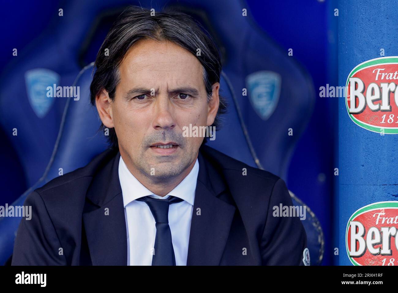 Inter’s italian coach Simone Inzaghi looks during the Serie A football ...