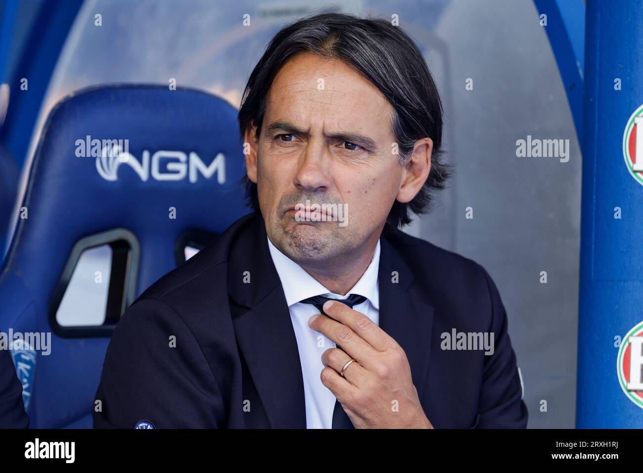 Inter’s italian coach Simone Inzaghi looks during the Serie A football ...