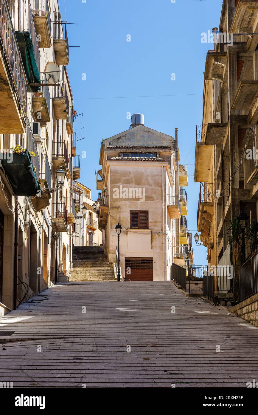 The ancient town of Salemi on the island of Sicily, Italy Stock Photo ...
