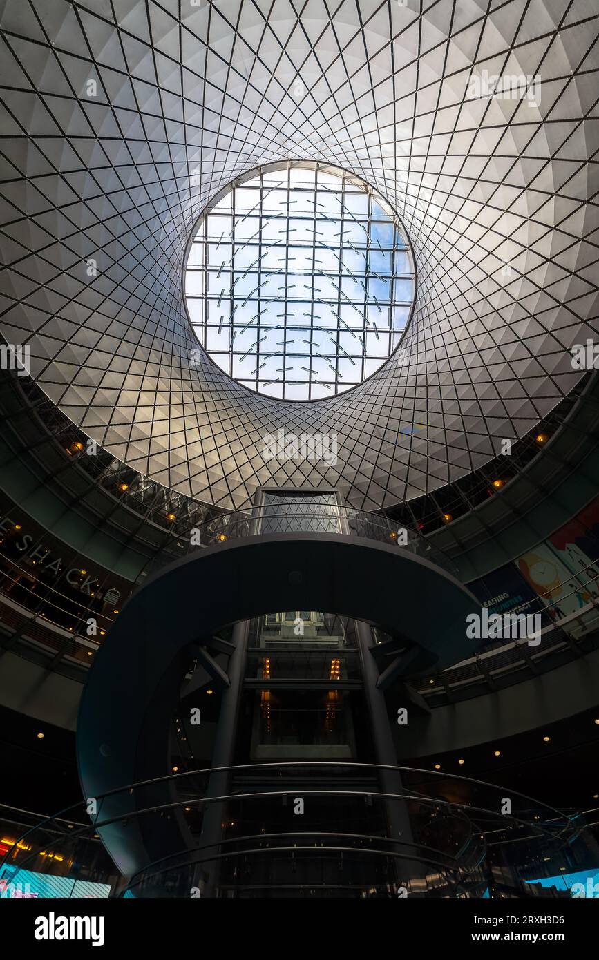 09.15. 23. NYC. Fulton street subway is a subway junction and shoppong ...
