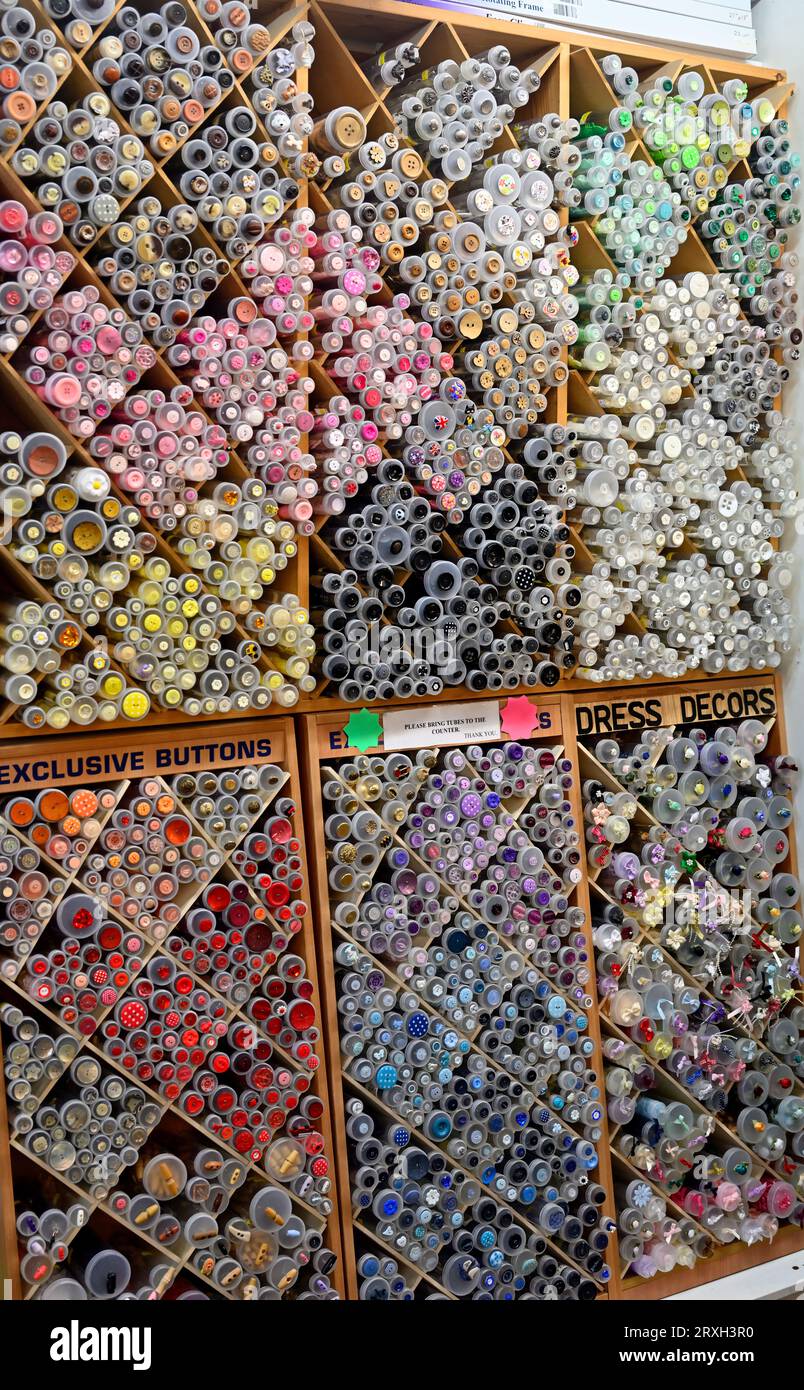 Haberdashery market stall hi-res stock photography and images - Alamy