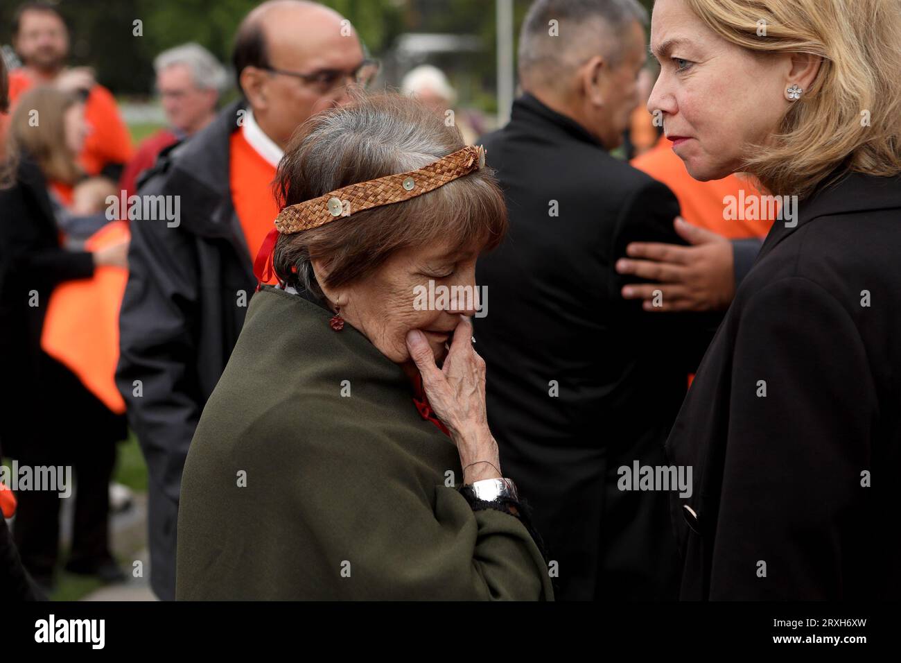 Victoria, Can. 25th Sep, 2023. Elder Shirley Alphonse and Minister of ...