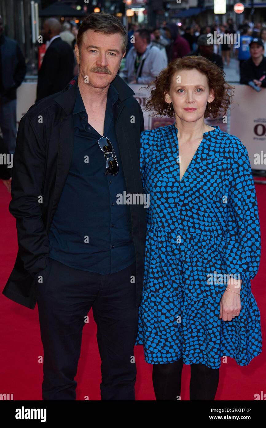 London, UK . 25 September, 2023 . Barry Ward (L) and Simone Kirby ...