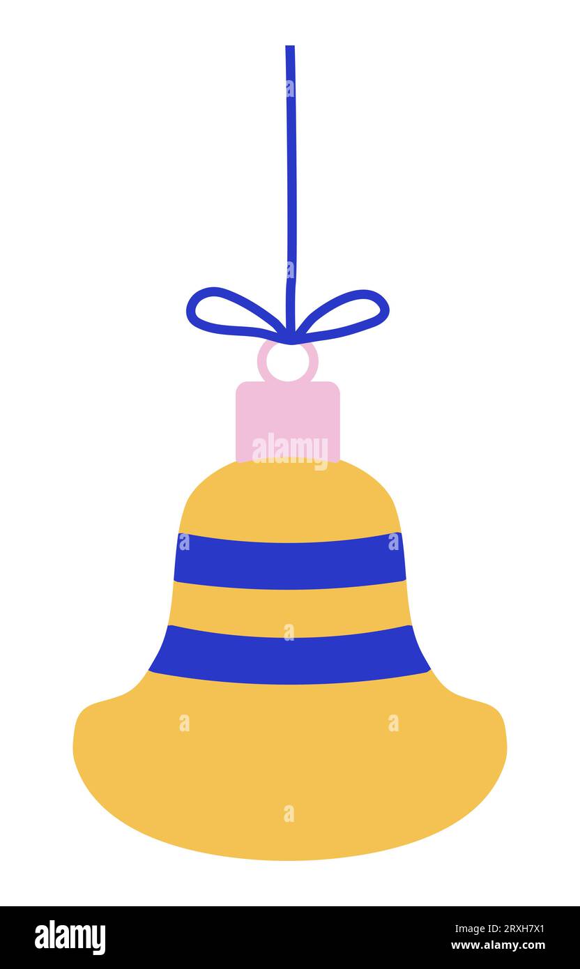 Bell rope yellow blue Stock Vector Images - Alamy