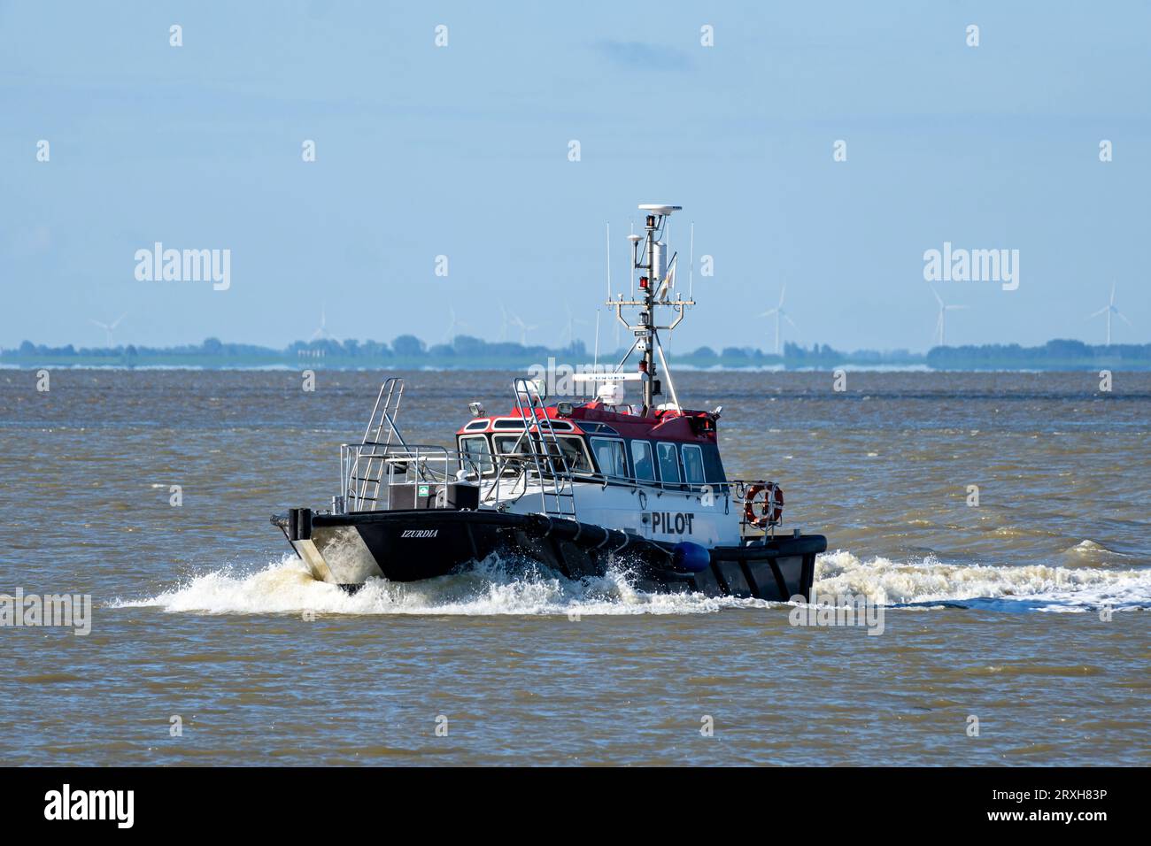 pilot tender ‘Izurdia’ on the river Ems Stock Photo - Alamy