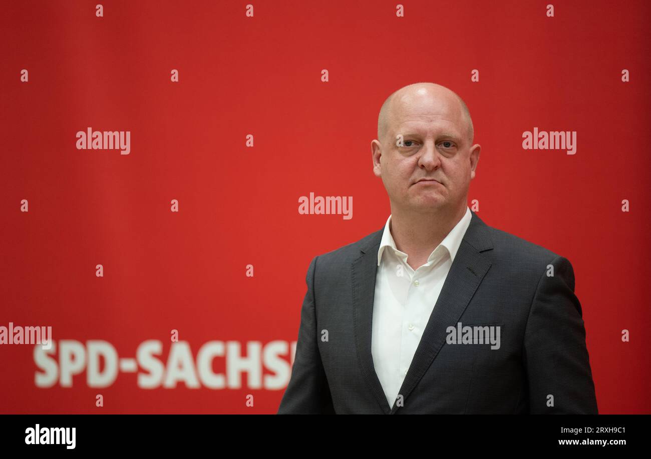 Dresden, Germany. 25th Sep, 2023. Henning Homann, chairman of the SPD ...