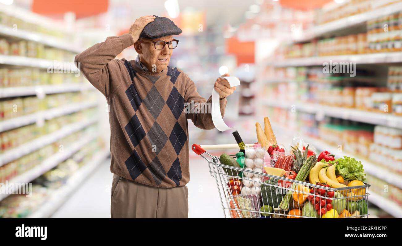 Older Man Grocery Shopping
