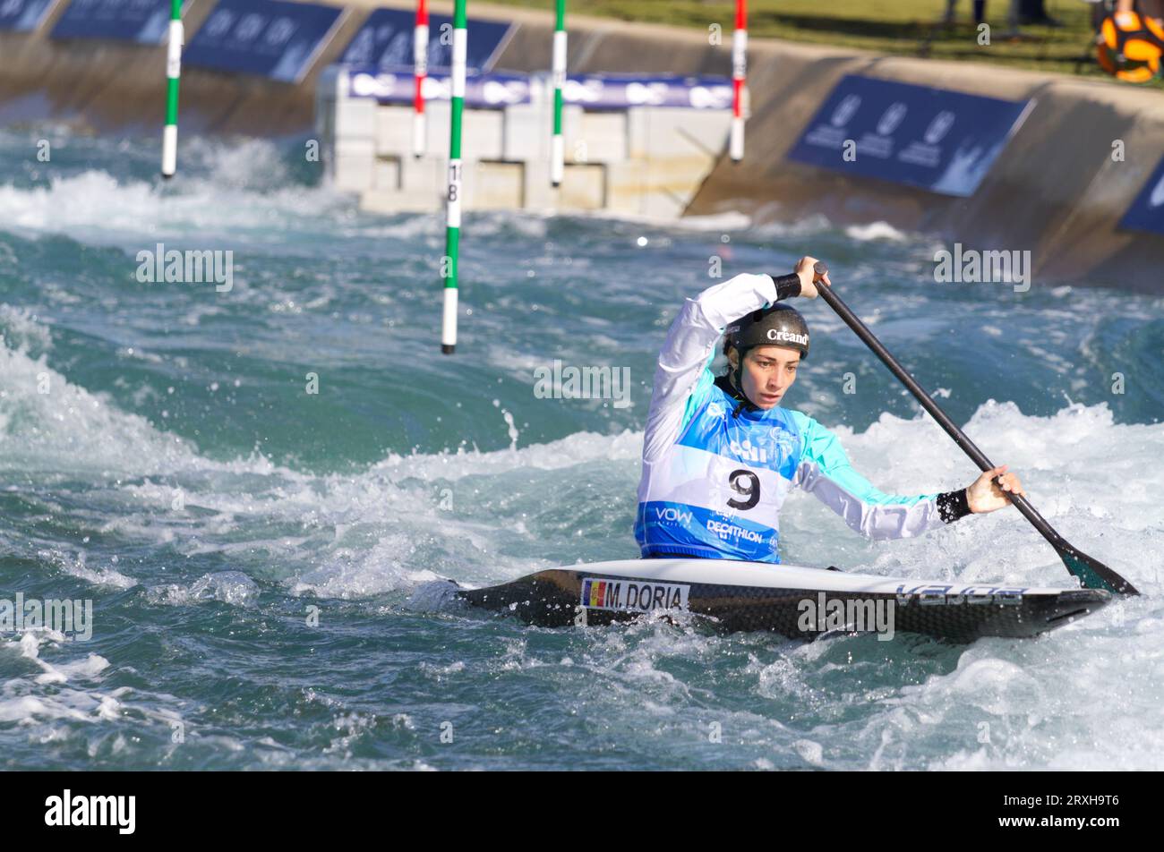 Monica Doria Vilarrubla of Andorra competes in the women's C1 at the ...