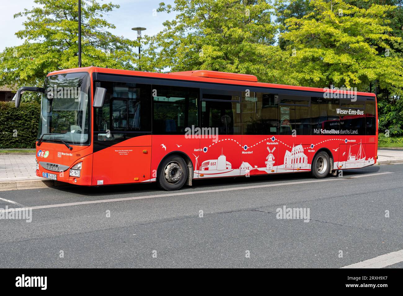 DB Weser-Ems-Bus Iveco Crossway LE bus at Emden central bus station ...