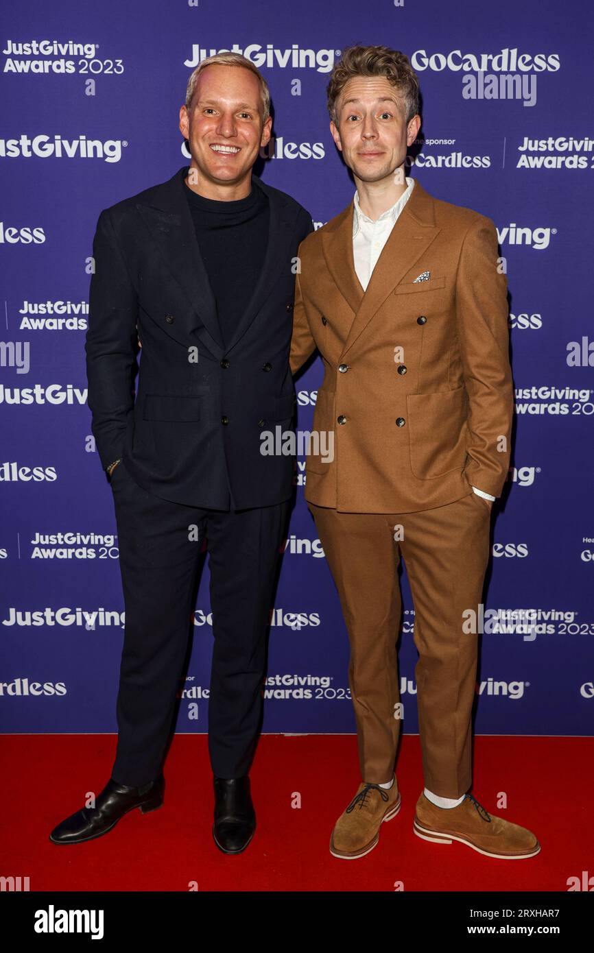 EDITORIAL USE ONLY Jamie Laing (right) and Matt Edmondson at the ...