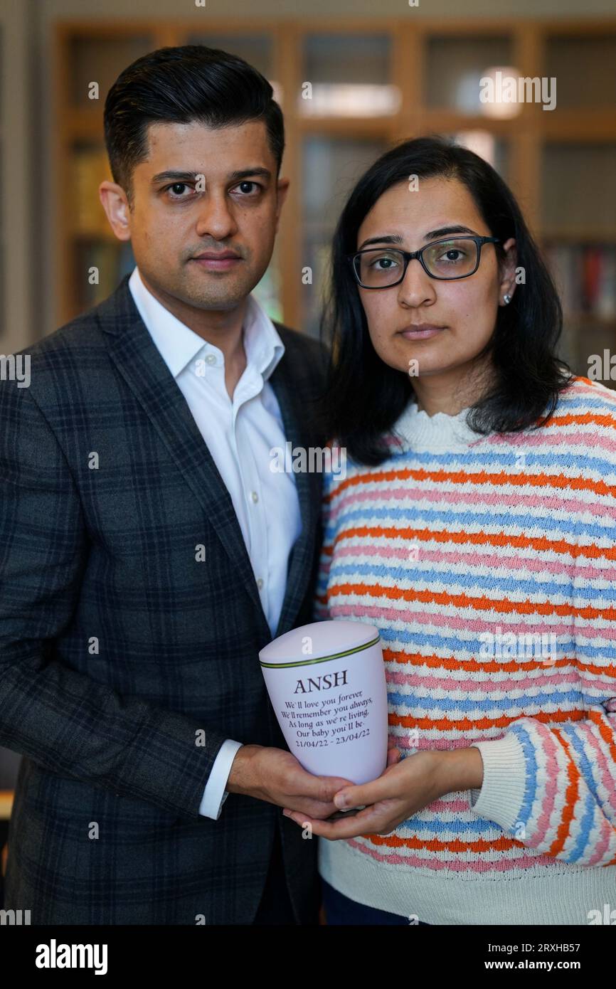 Preeti Joshi, 34, with her husband Hrushikesh Joshi, 39, in Leicester ...