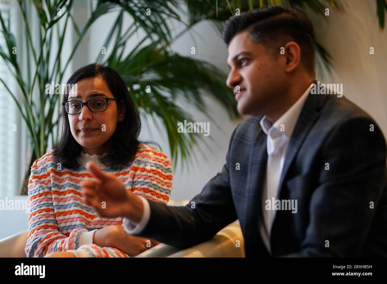 Preeti Joshi, 34, with her husband Hrushikesh Joshi, 39, in Leicester ...