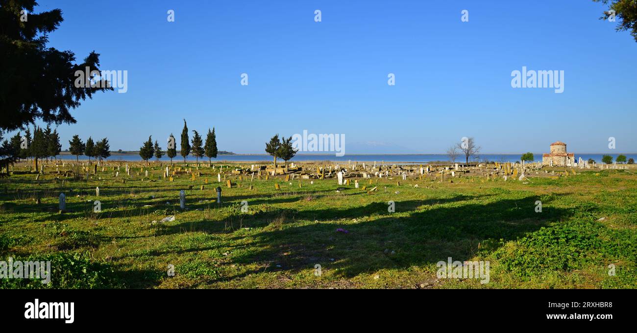 Yunus Bey Tomb in Enez, Turkey, was converted from an old church to a ...