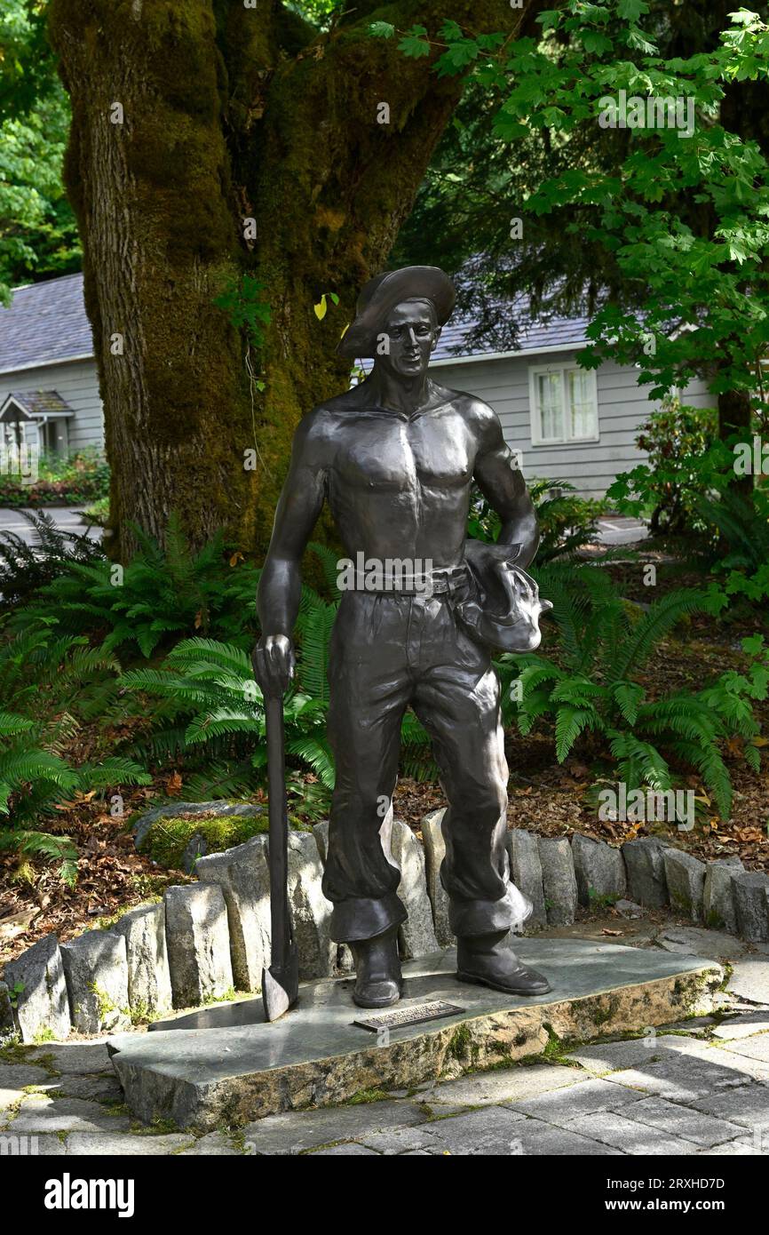 Civilian Construction Corps, memorial statue, Glacier, Washington, USA ...
