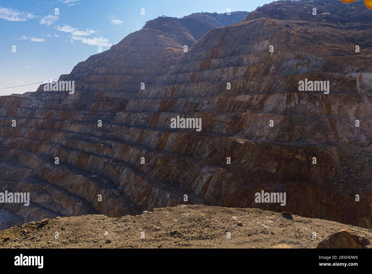 Open pit Media Luna mine in the municipality of Cocula, Guerrero ...
