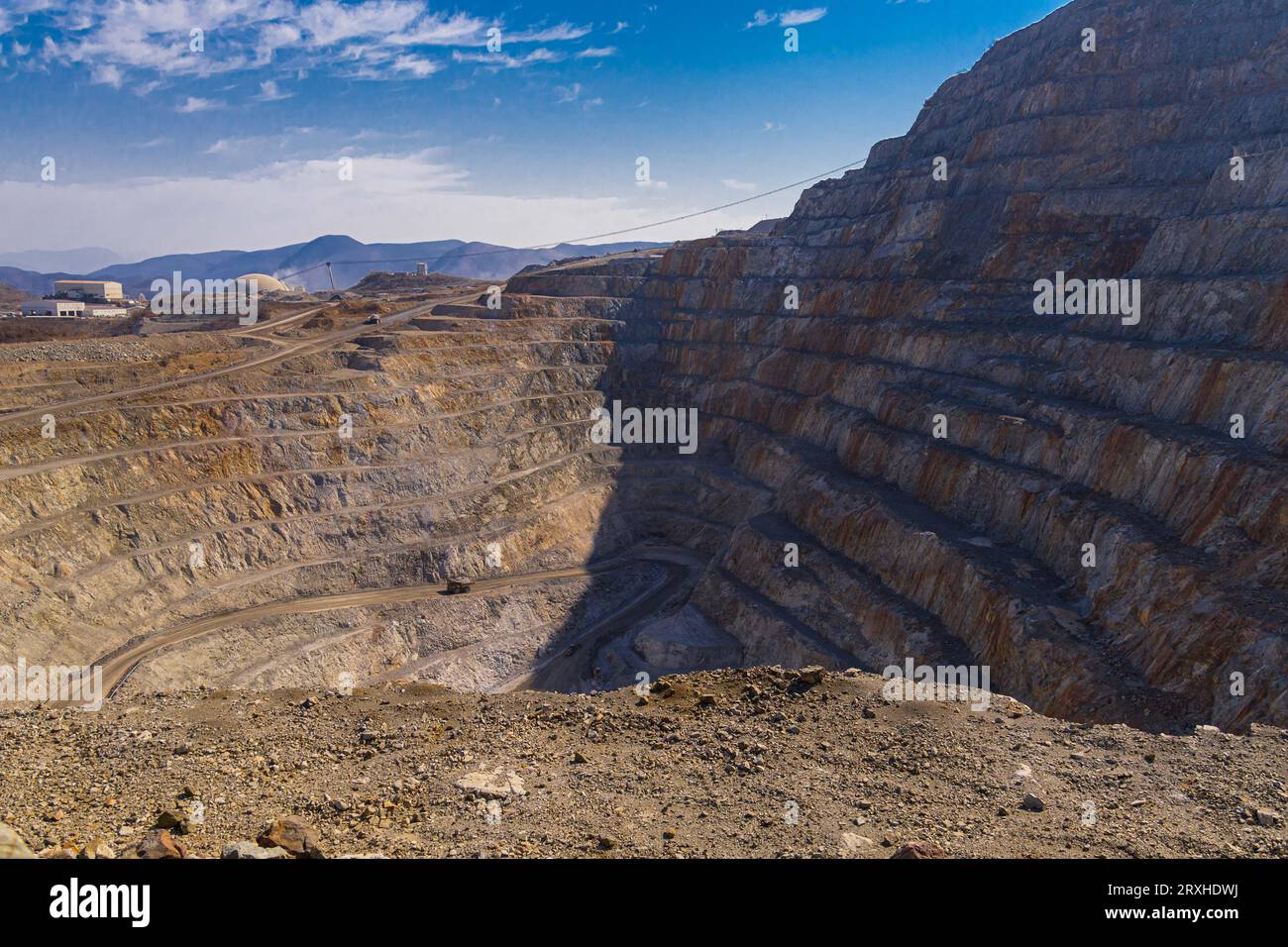 Open pit Media Luna mine in the municipality of Cocula, Guerrero ...