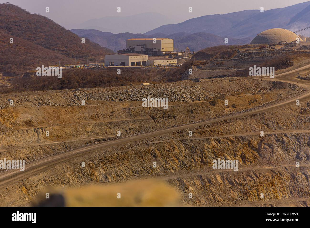 Open pit Media Luna mine in the municipality of Cocula, Guerrero ...
