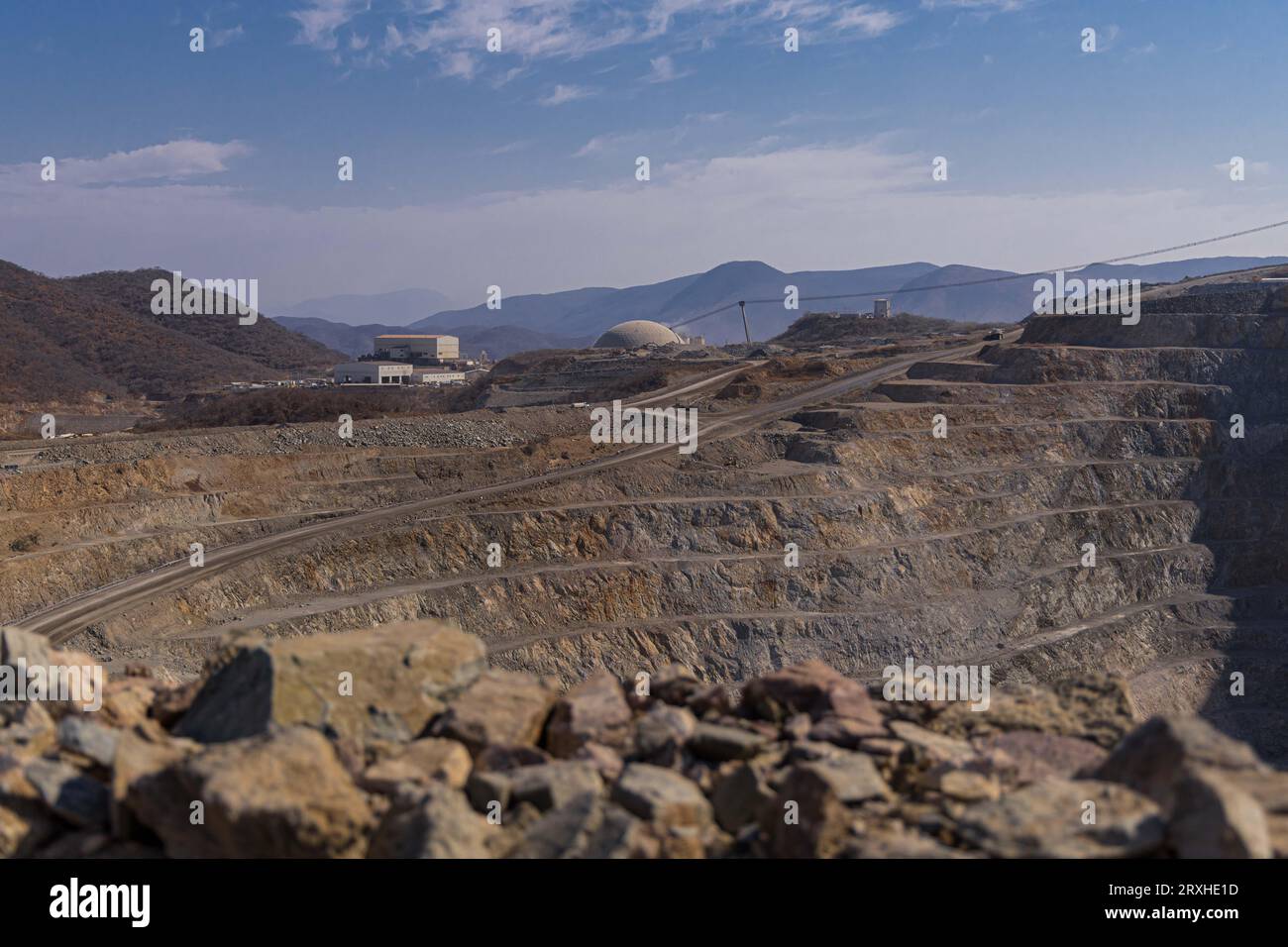 Open pit Media Luna mine in the municipality of Cocula, Guerrero ...