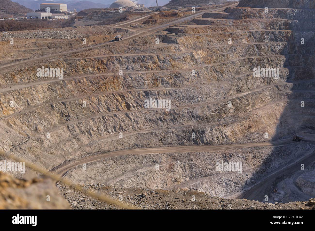 Open pit Media Luna mine in the municipality of Cocula, Guerrero ...