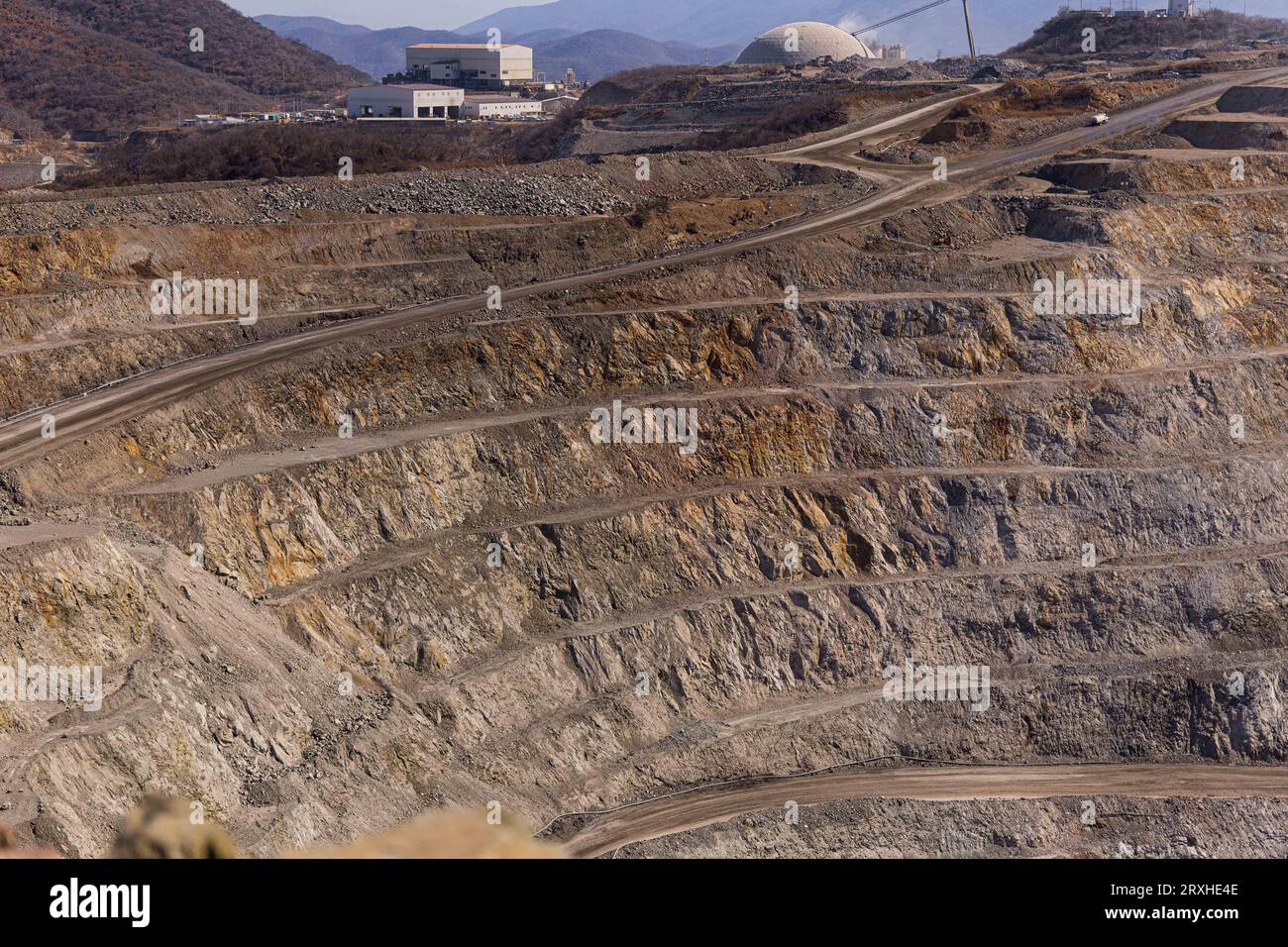 Open pit Media Luna mine in the municipality of Cocula, Guerrero ...