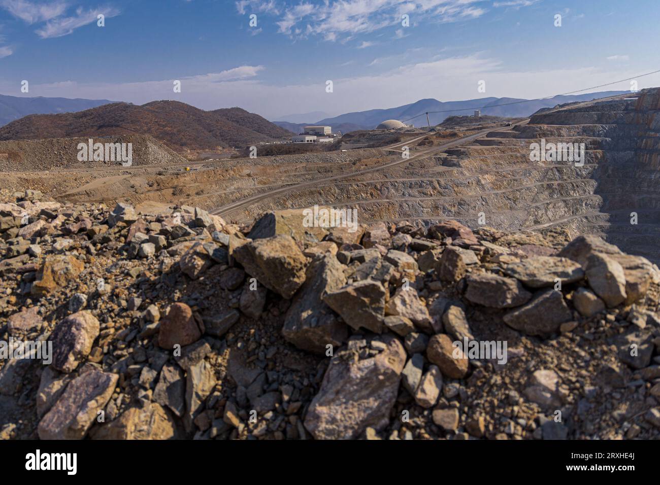 Open pit Media Luna mine in the municipality of Cocula, Guerrero ...
