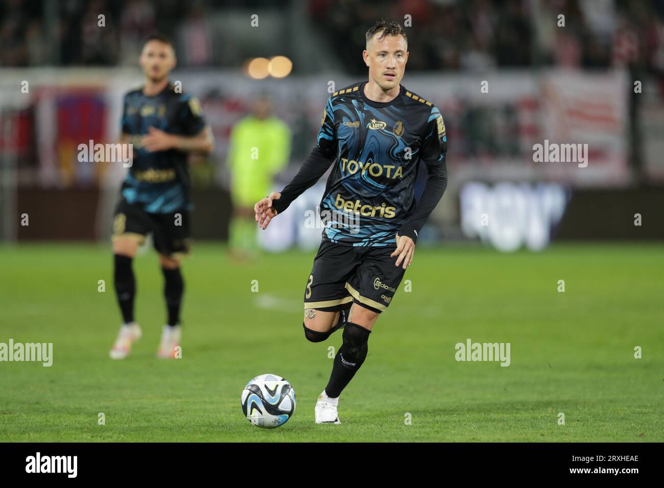 Krakow, Poland. 23rd Sep, 2023. Fredrik Stensoee Ulvestad of Pogon ...