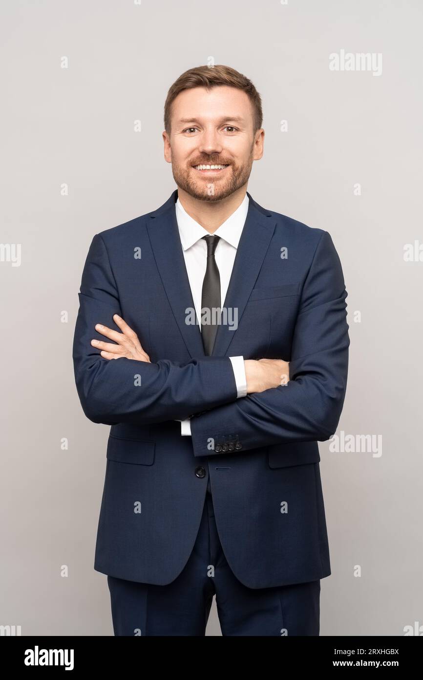 Crossed arms on chest hi-res stock photography and images - Alamy