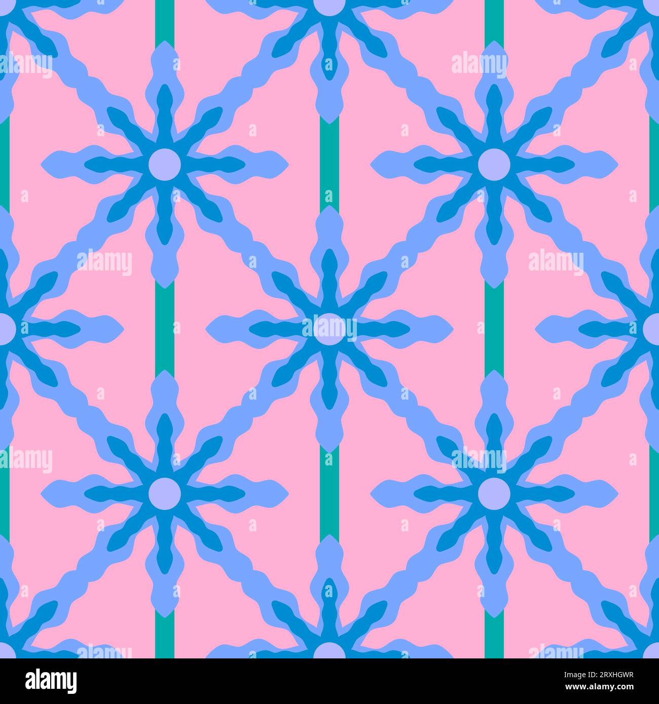 Abstract floral geometric seamless flower pattern for fabrics and ...