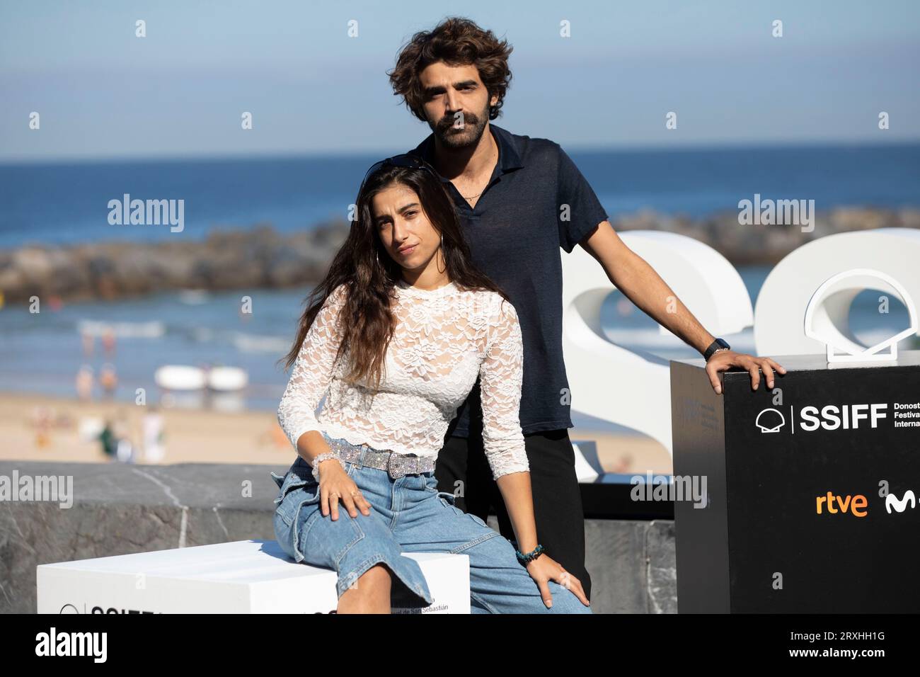 San Sebastian, Spain. 25th Sep, 2023. Carolina Yuste and David ...