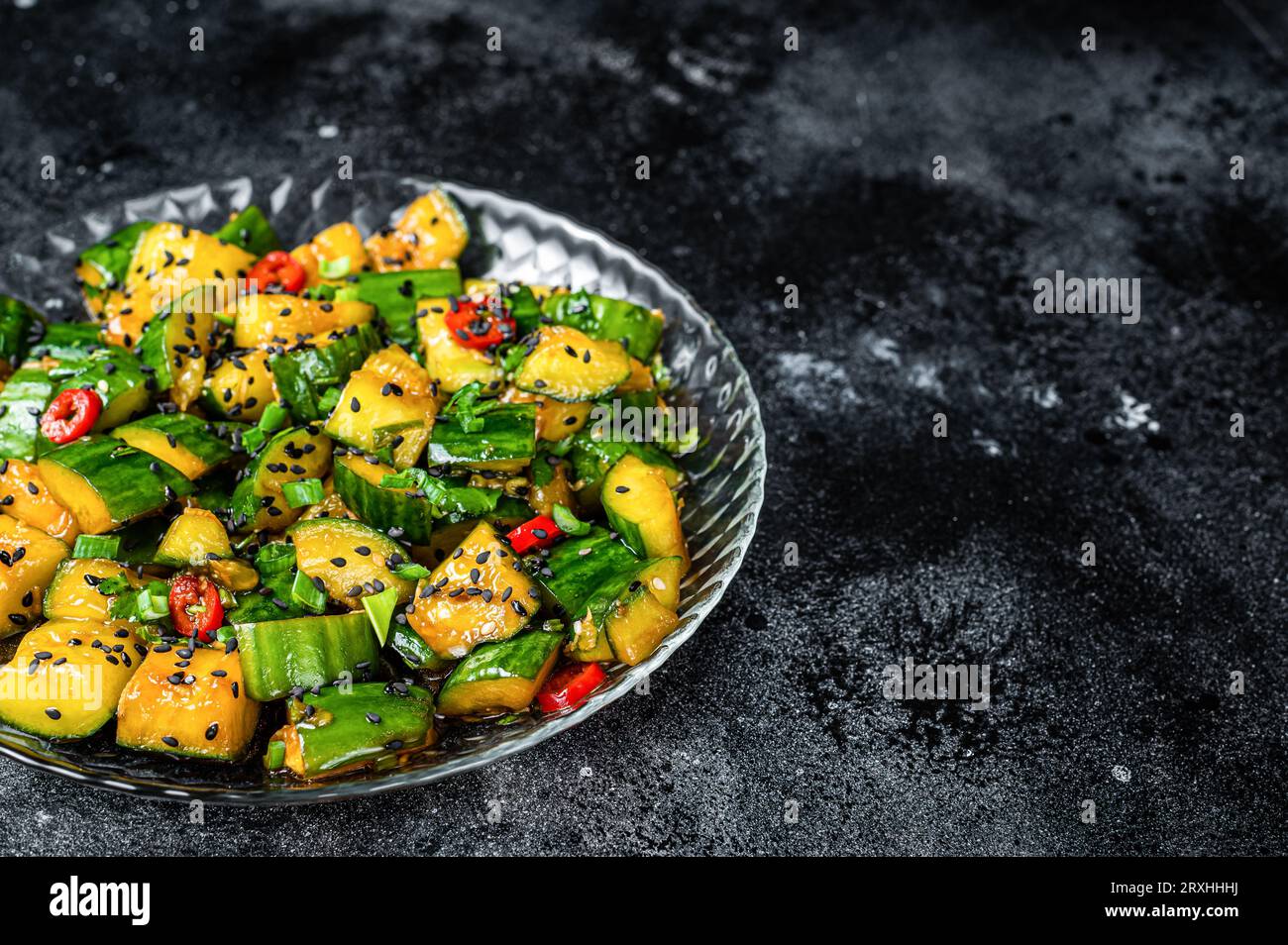 Chinese Chilled Pai Huang Gua Smashed Cucumber Salad with garlic ...