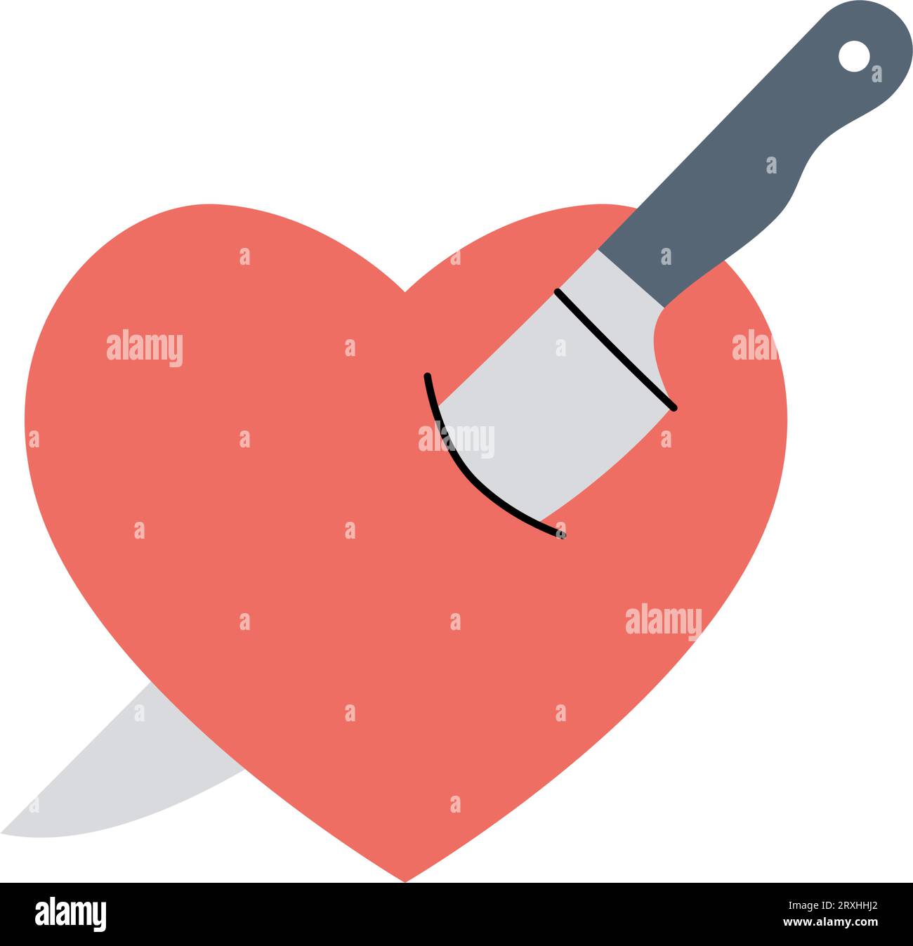 Heart pierced by sword Stock Vector Images - Alamy