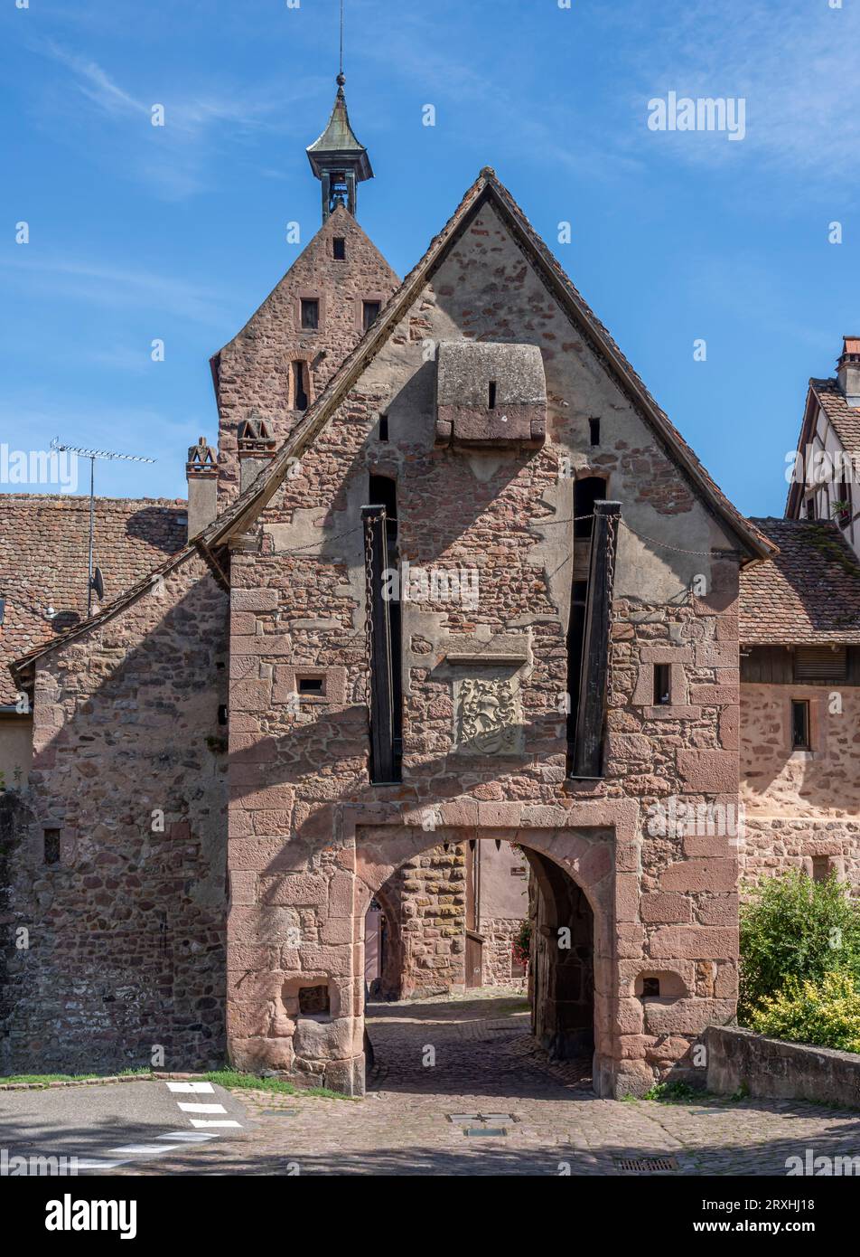 The wine route. View of the upper gate from outside the city Stock ...