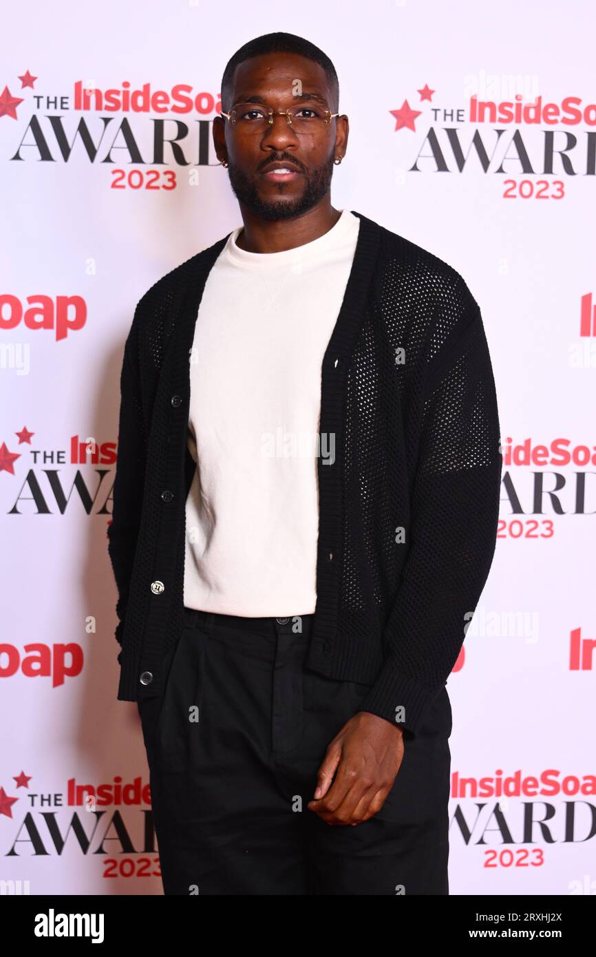 London, UK. 25 September 2023. Emile John attending the Inside Soap ...