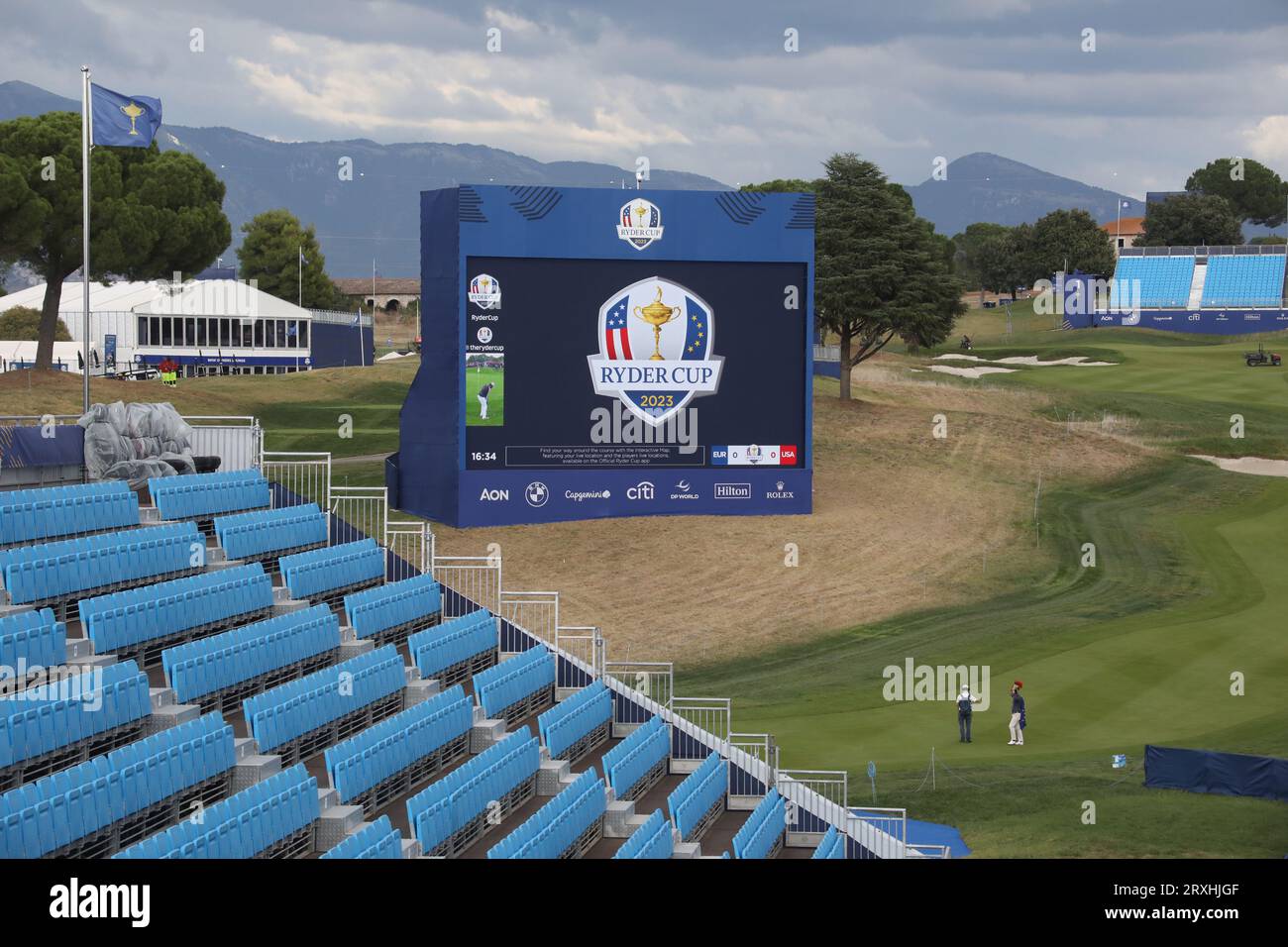 Rome, Italy. 25th Sep, 2023. ROME, Italy - 25.09.2023: Grandstand for ...
