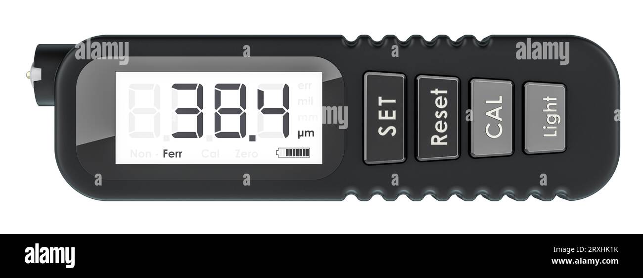 Coating Thickness Gauge, Digital Paint Tester Meter, 3D rendering ...