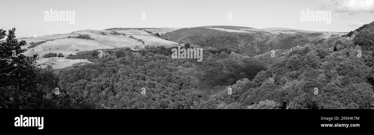 Landscape photo of Countisbury Hill and Watersmeet Valley in Exmmor ...