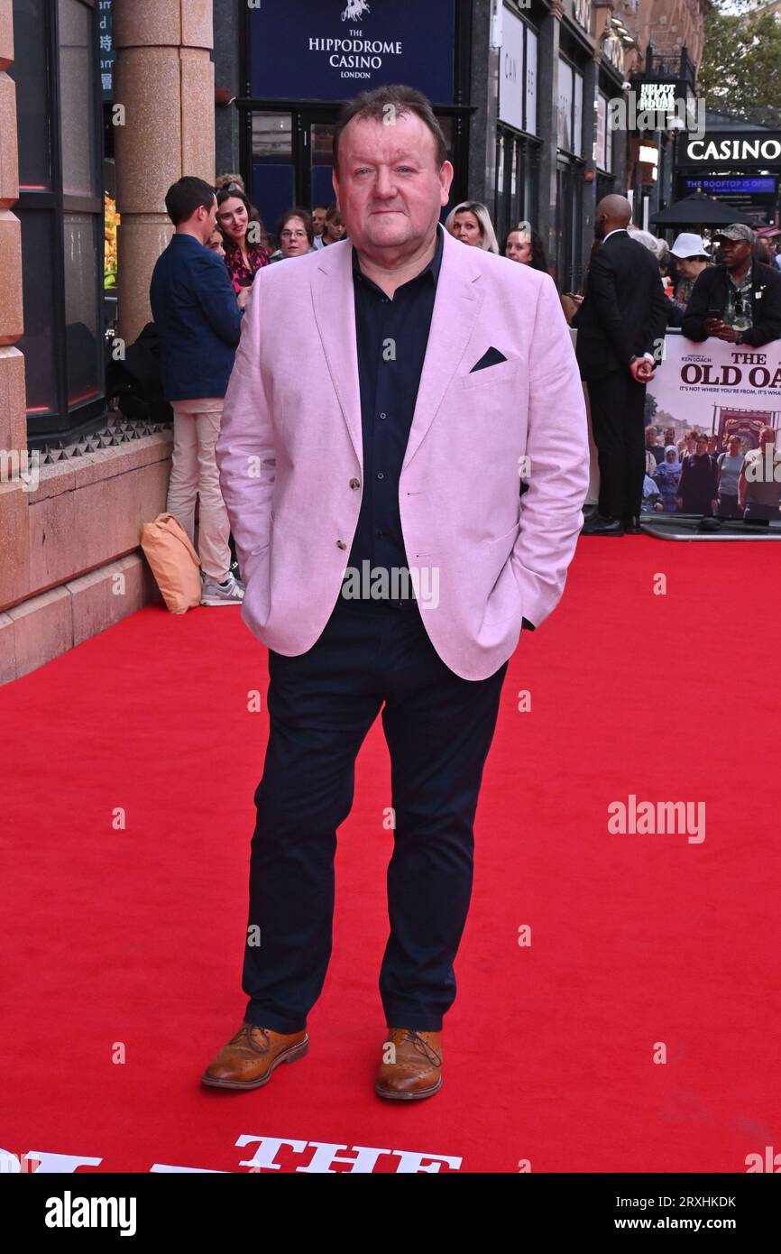 London, UK. 25th Sep, 2023. Dave Turner at premiere of The Old Oak, at Vue West End, Leicester ...
