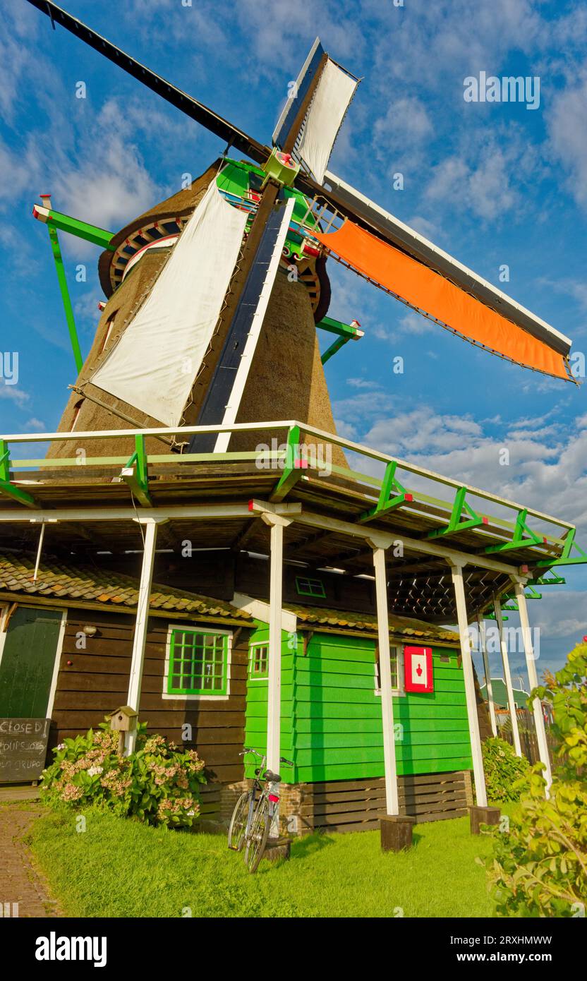 Colorful Windmills in Rural Holland Stock Photo - Alamy