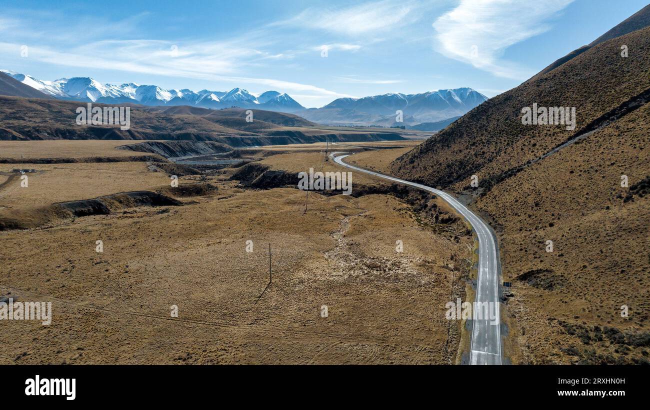 Aerial photo of the arid mountainous are around Castle Hill and the ...