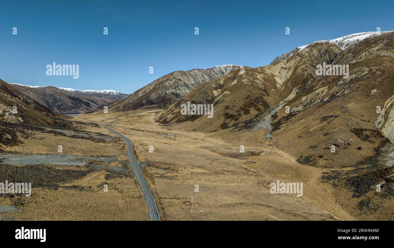 Aerial photo of the arid mountainous are around Castle Hill and the ...