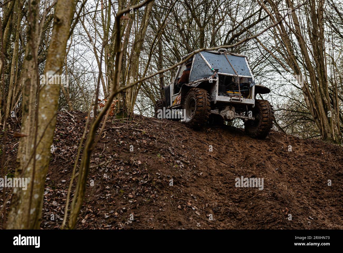 4x4 off-road rally, rally car overcoming obstacles Stock Photo - Alamy